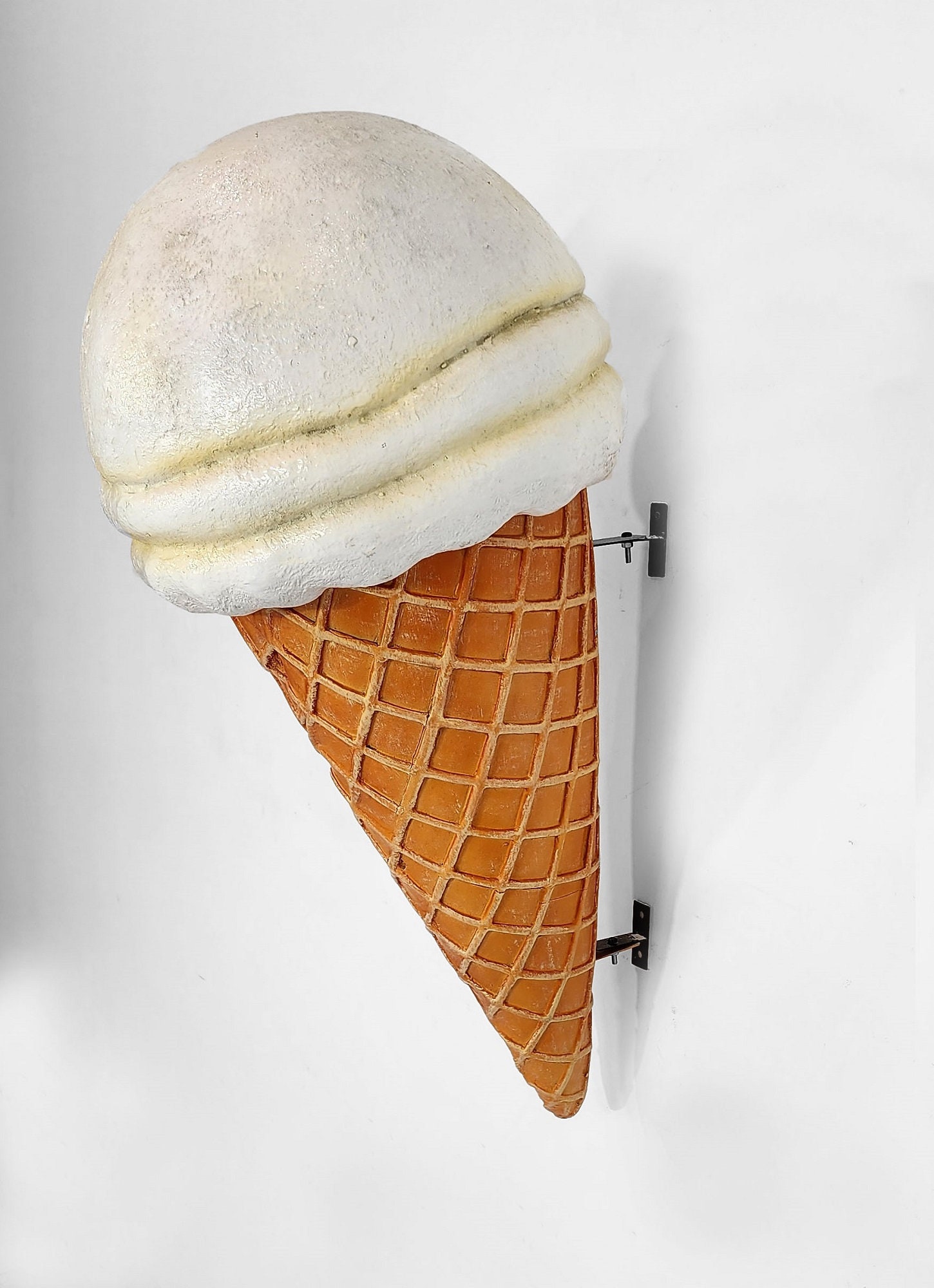Ice Cream Waffle Cone Statue Wall Hanging Vanilla Scoop 3FT Indoor ...