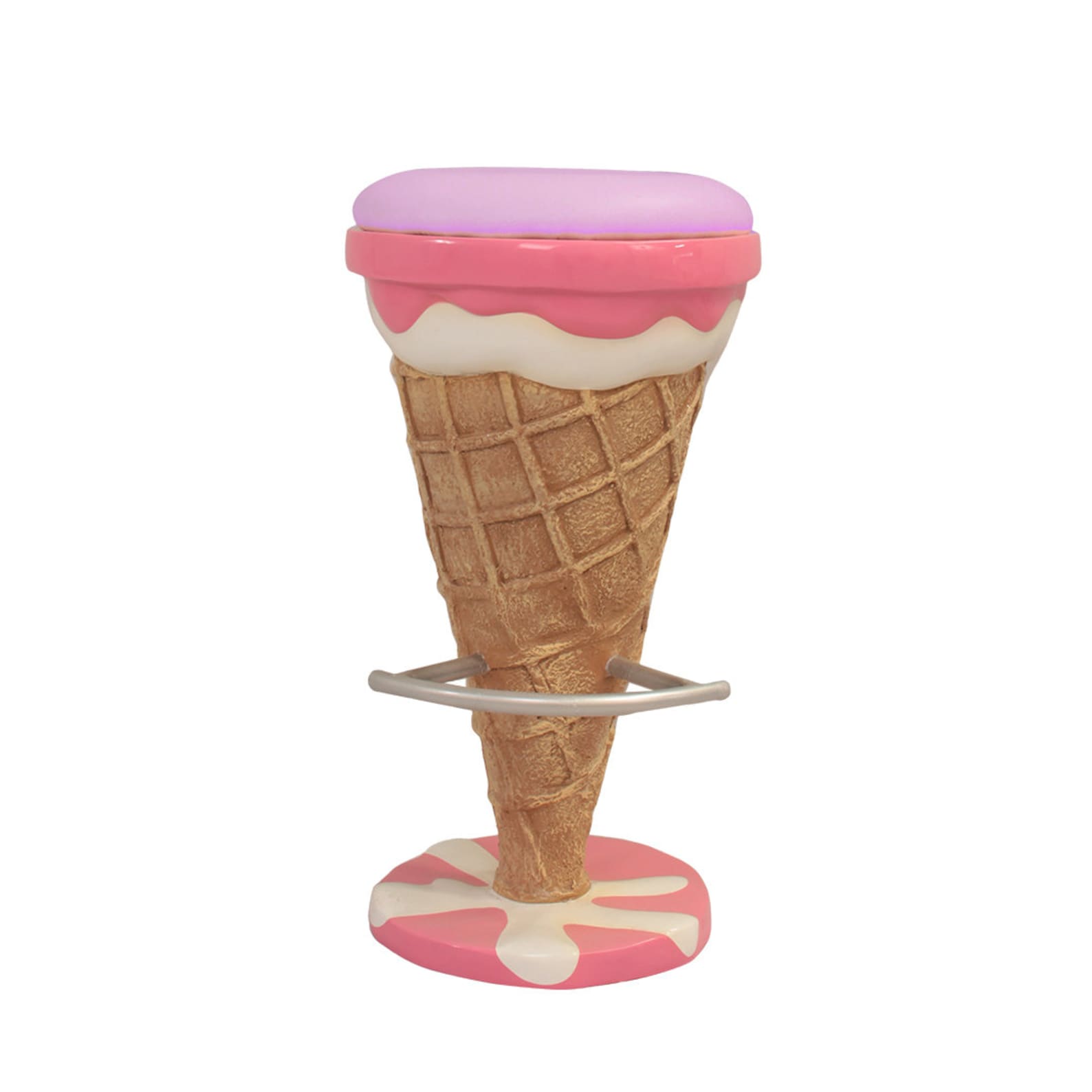 Ice Cream Bar Stool Strawberry & Vanilla Ice Cream Shop Furniture - Ice ...
