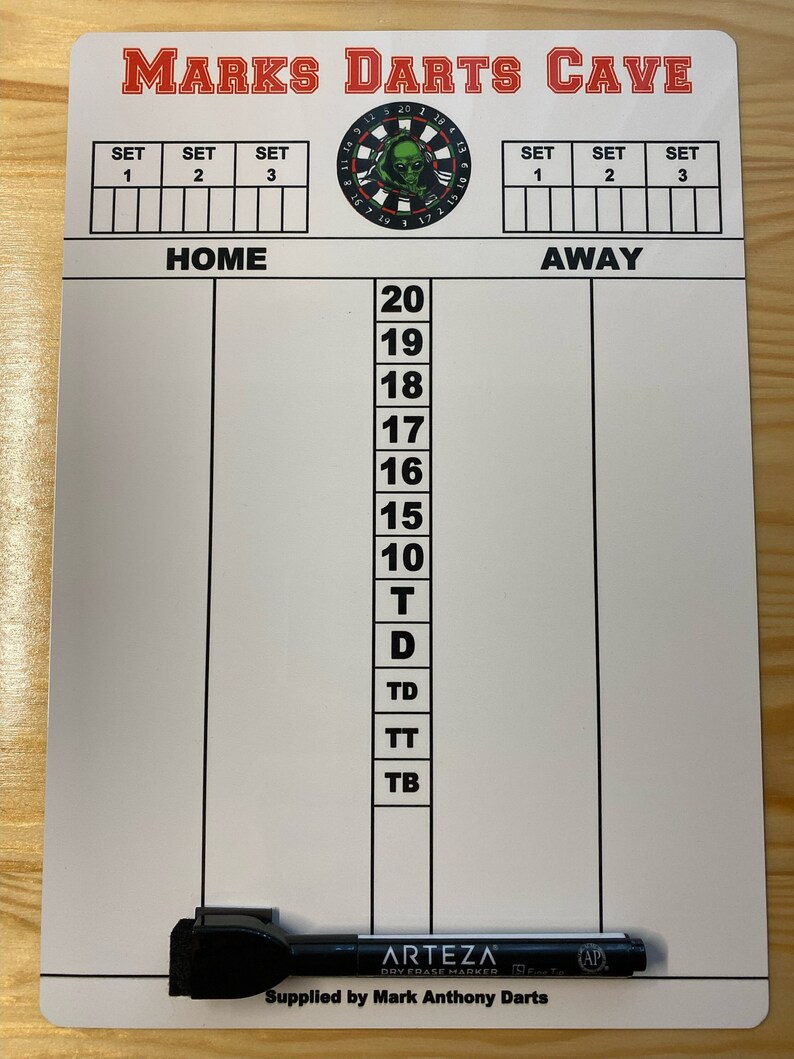 Custom Darts Score Board - Etsy