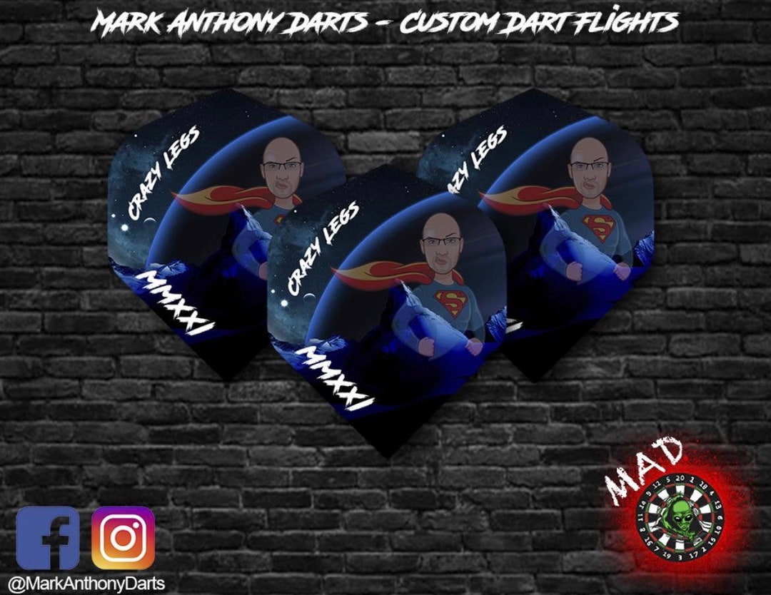 Custom Dart Flights - 5 Sets (all 4 Sides) - Etsy UK