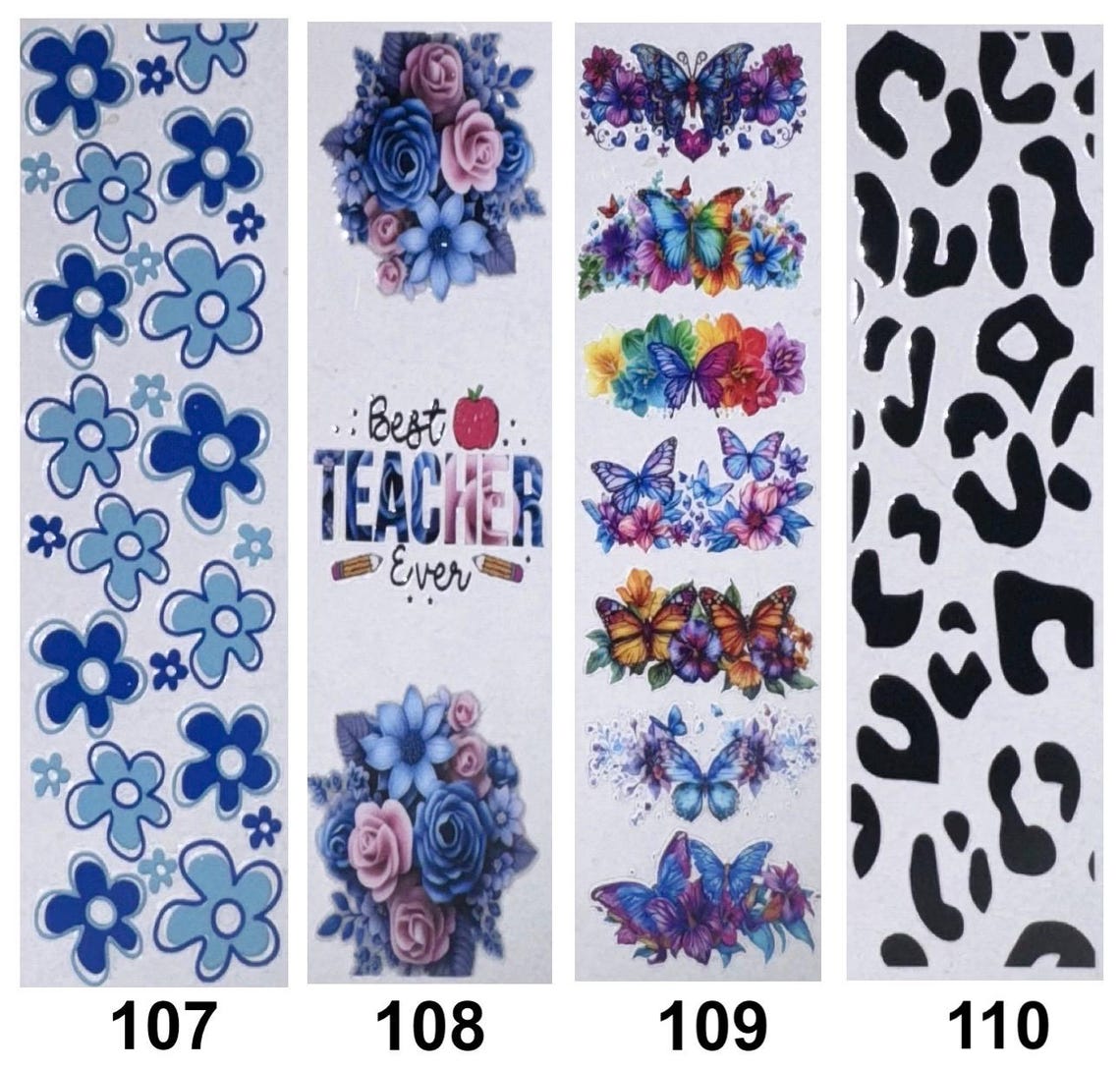 Pen Wraps|pen Decals|bookmark Decals|uvdtf Pen Wraps - Etsy