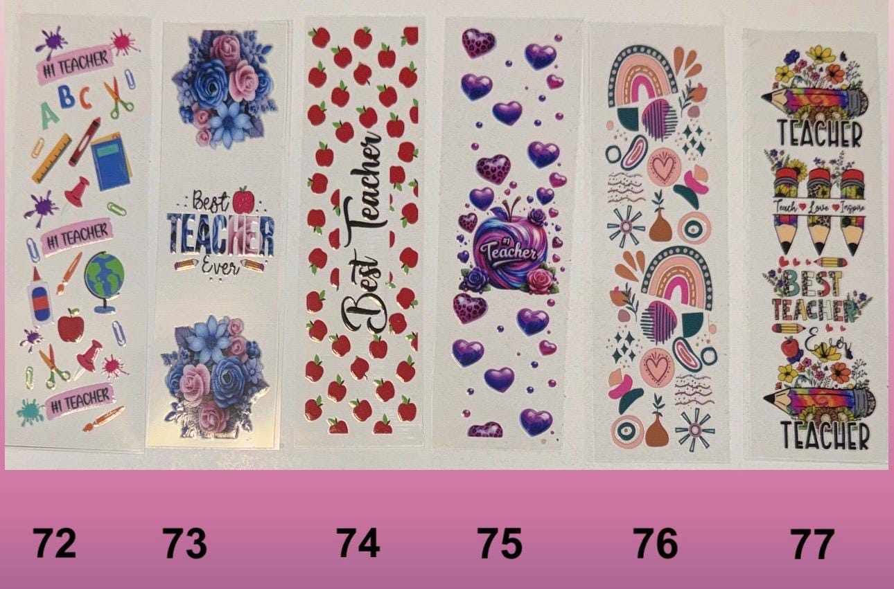 Pen Wraps|pen Decals|bookmark Decals|uvdtf Pen Wraps - Etsy