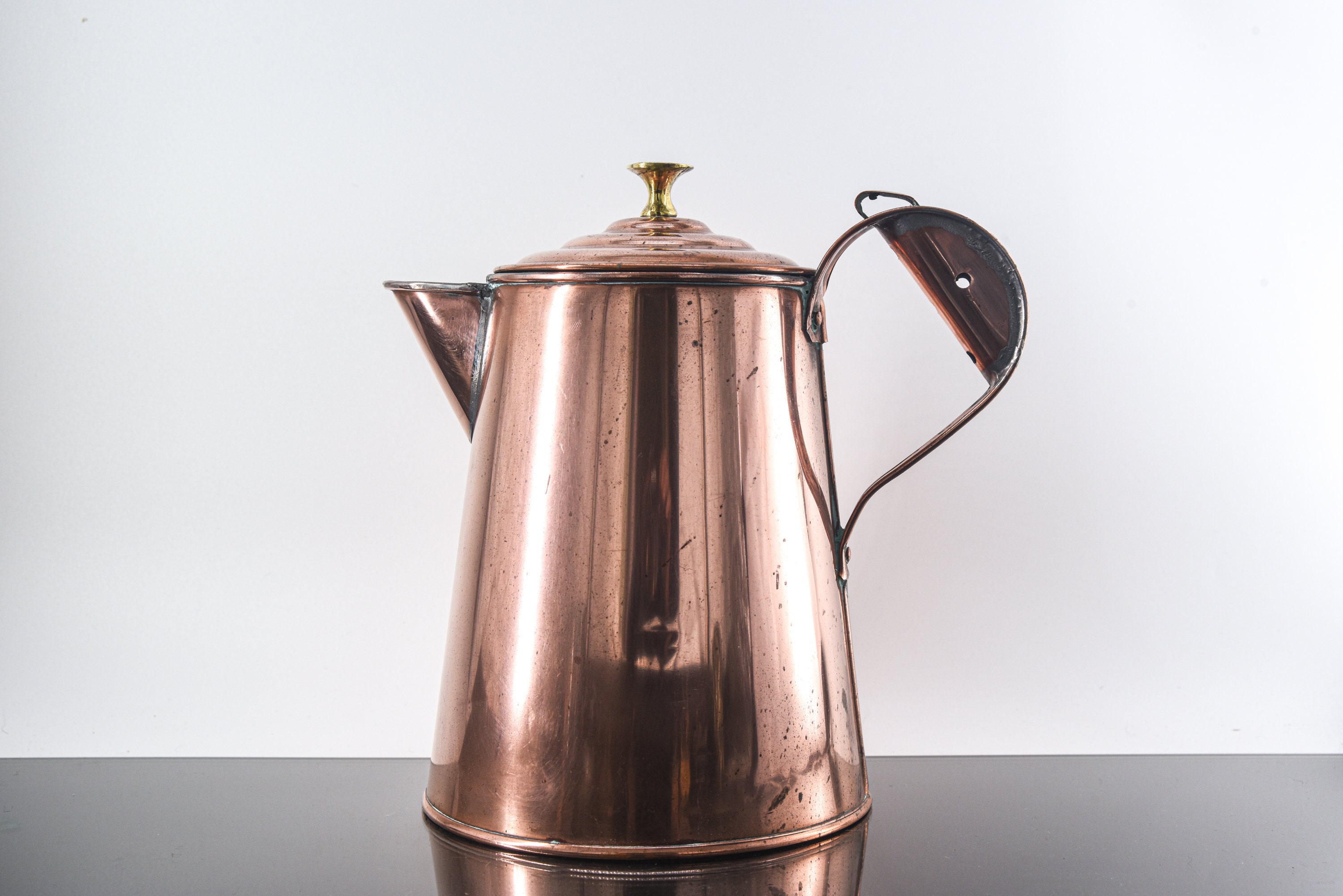 Vintage Copper Hot Water Jug Antique Metal Watering Can - Etsy