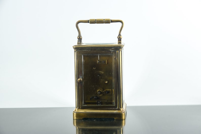 Antique Primavesi Bros Brass Carriage Clock With Bevelled Edge Glass ...