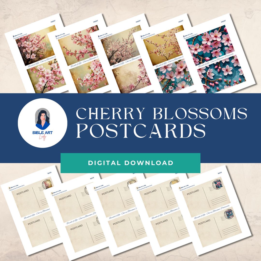Breath of Life Cherry Blossoms Postcards for Journaling - Etsy