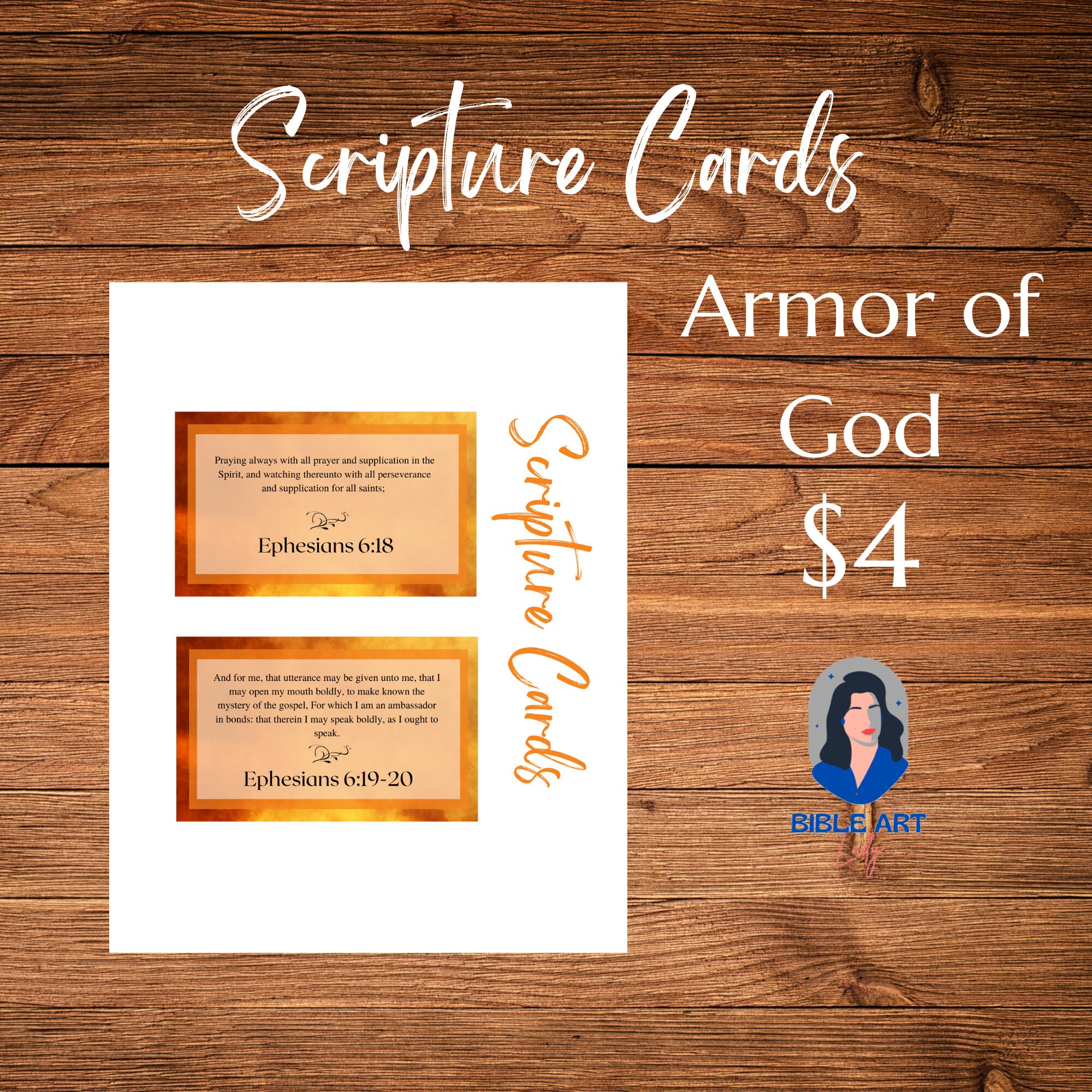 Armor of God Scripture Cards (ephesians 6:10-20 KJV) - Etsy