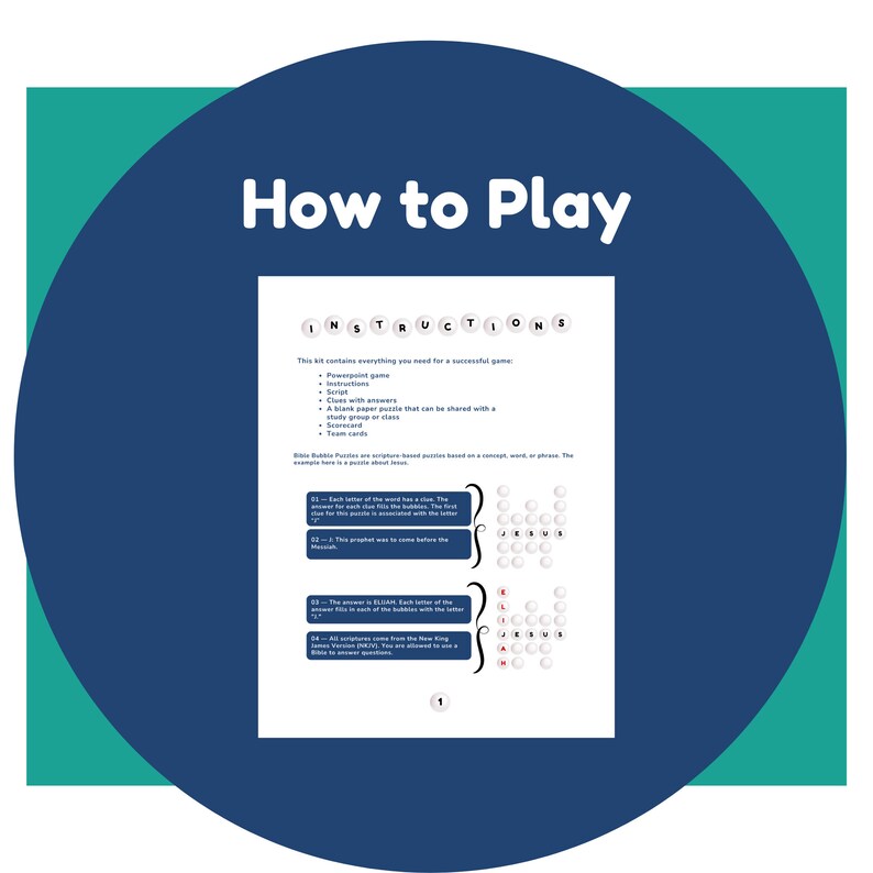 Hope in Christ - Bible Bubble Puzzle (2+ Players or Teams) Powerpoint ...