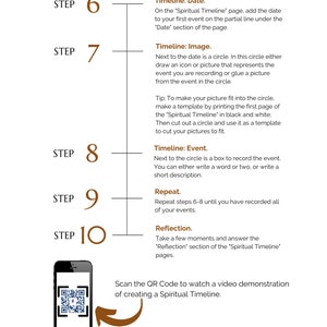 Spiritual Timeline Template (brown) - Etsy