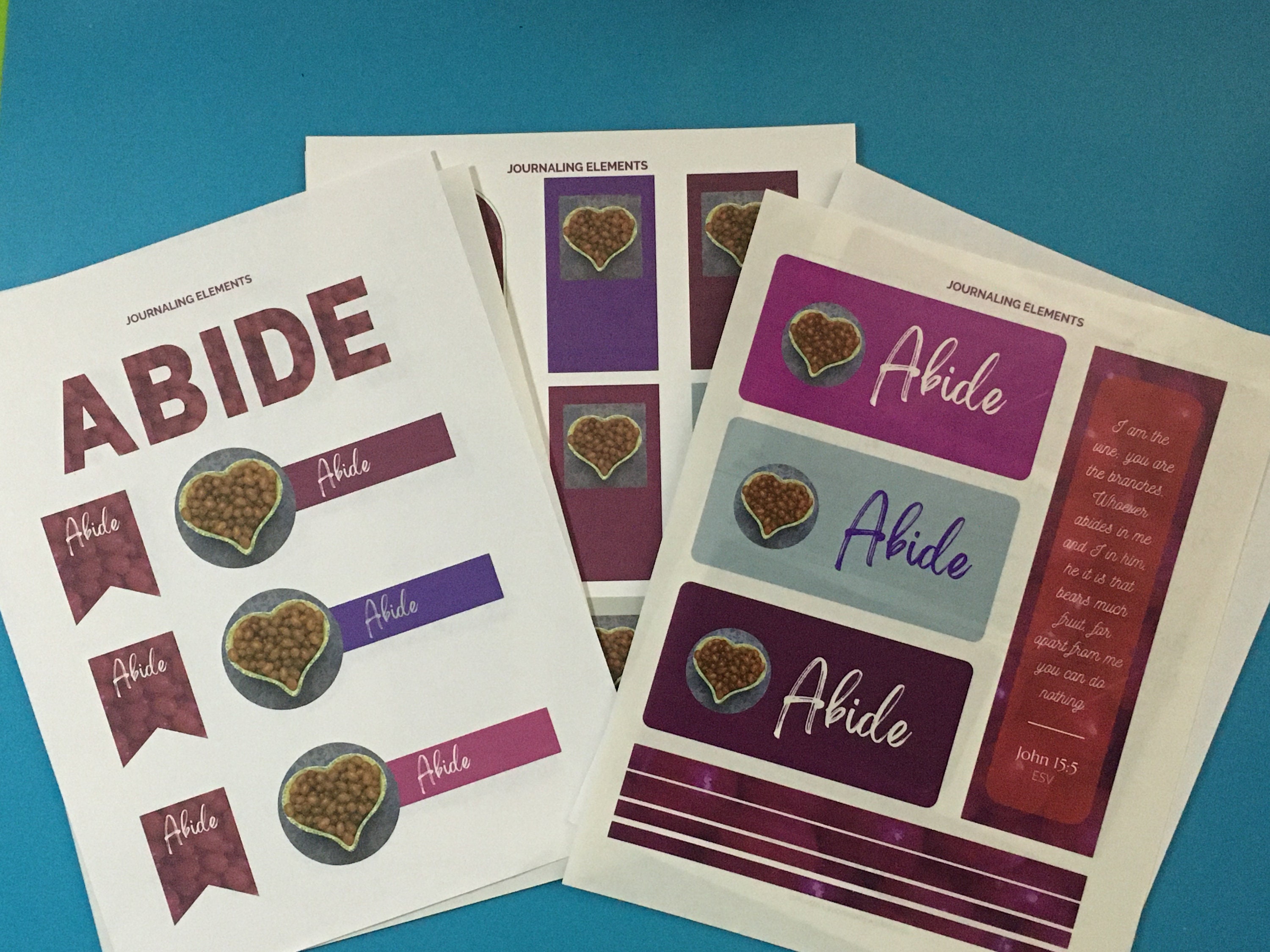 Abide: Word of the Year Journal Kit (purple) - Etsy