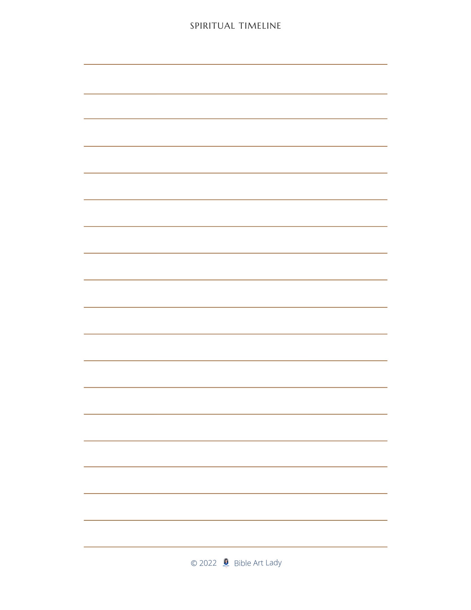 Spiritual Timeline Template (brown) - Etsy