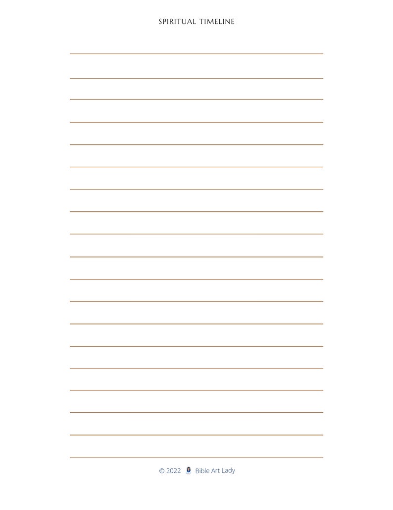 Spiritual Timeline Template (brown) - Etsy
