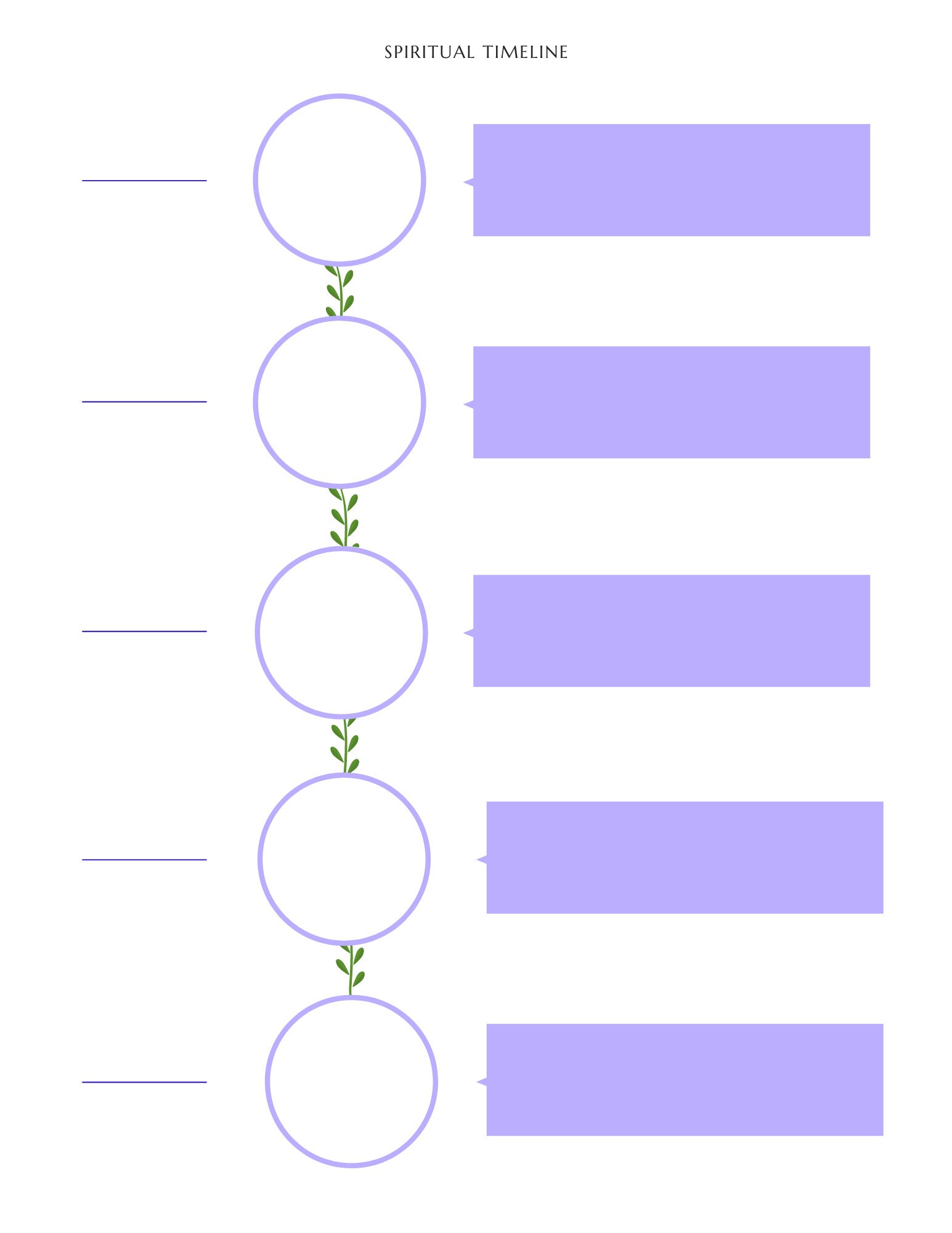 Spiritual Timeline Template (blue) - Etsy