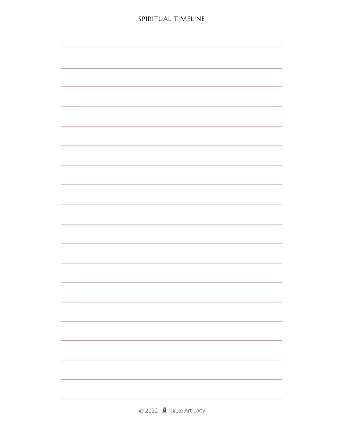 Spiritual Timeline Template (red) - Etsy