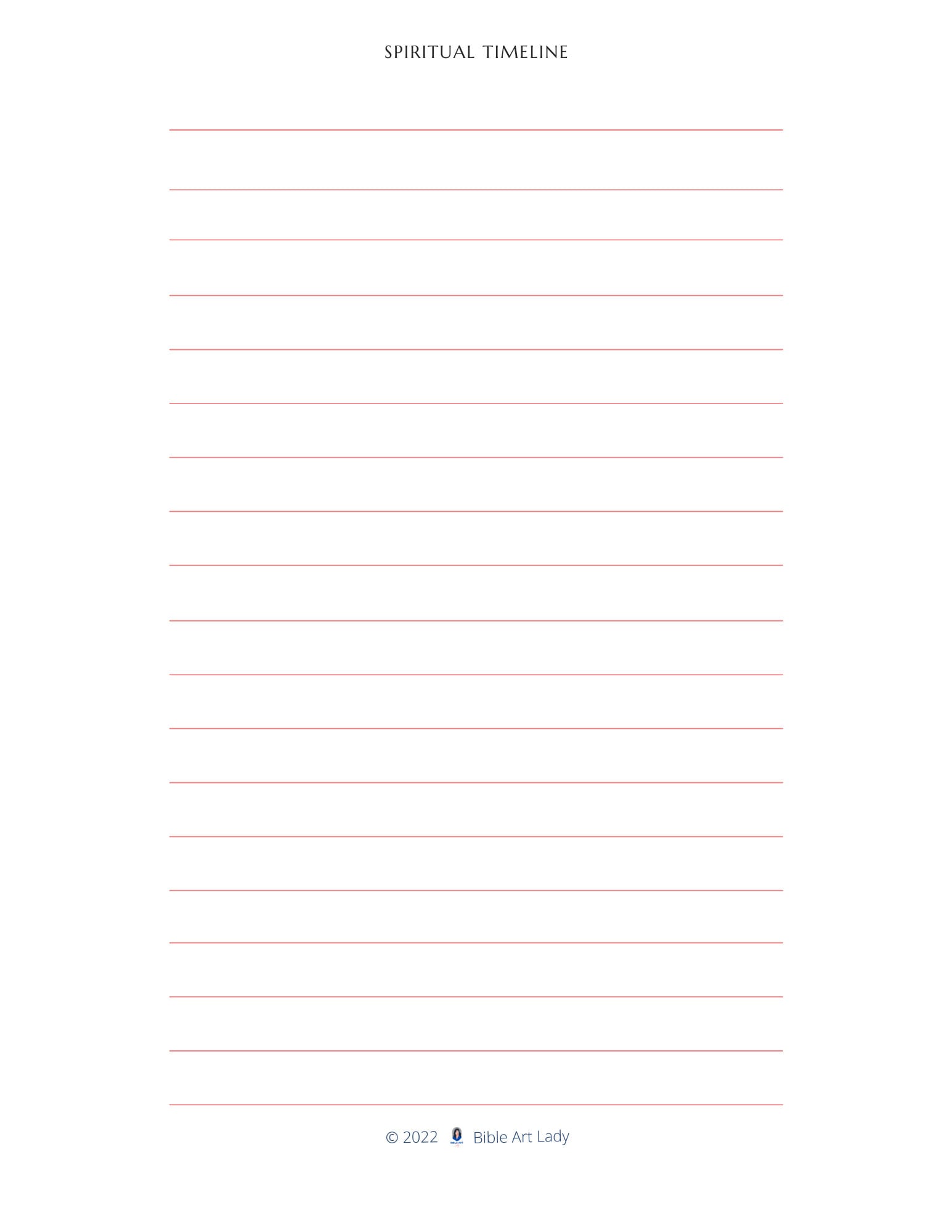 Spiritual Timeline Template (red) - Etsy