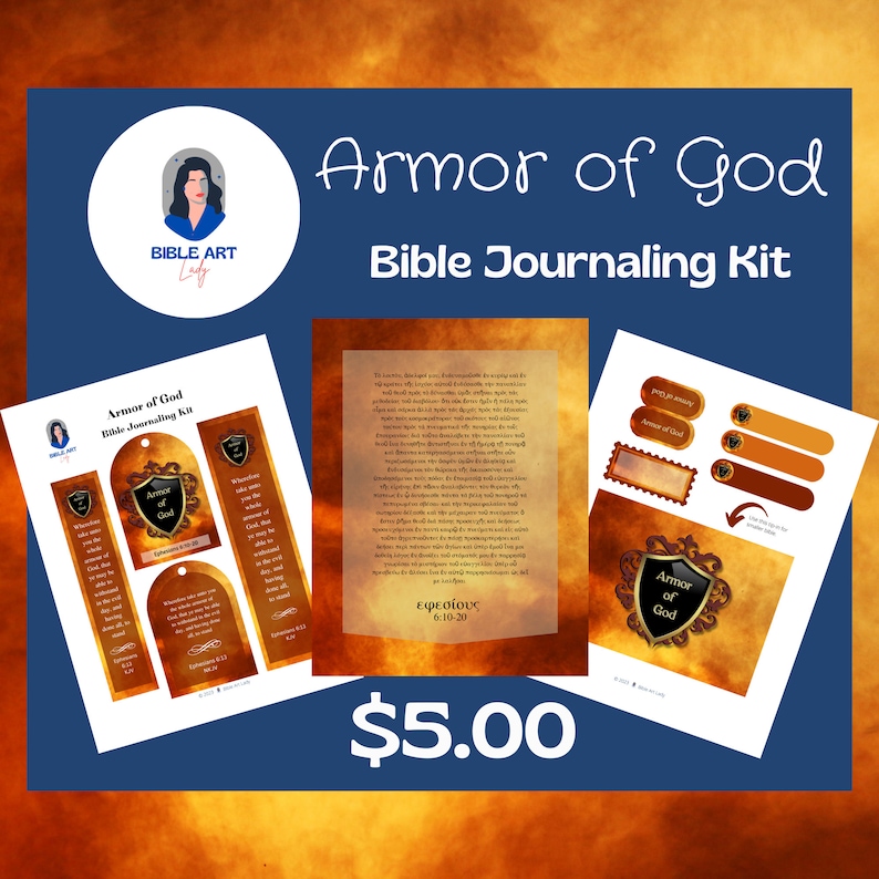 Armor of God Bible Journaling Kit (ephesians 6:10-20 KJV) - Etsy