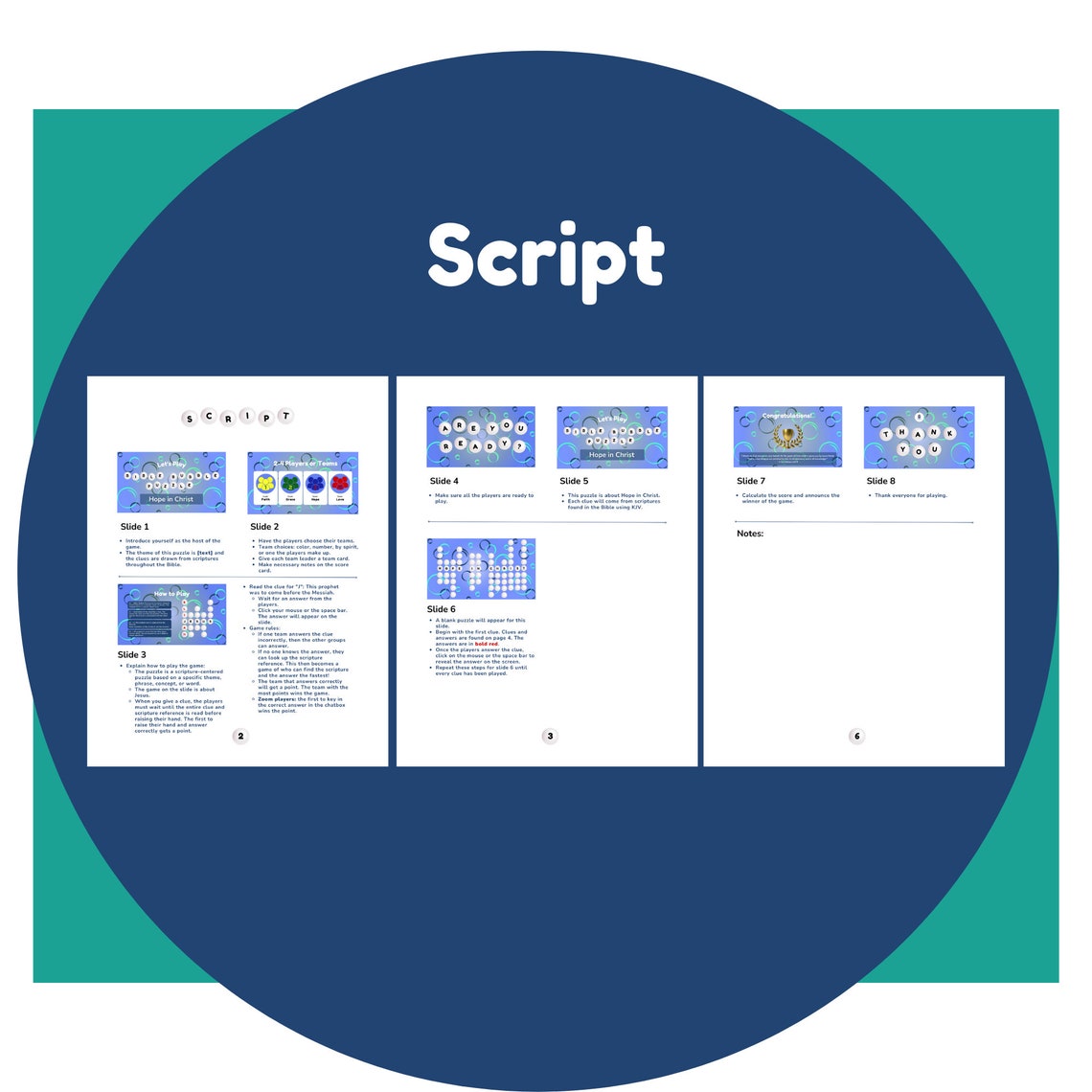Hope in Christ - Bible Bubble Puzzle (2+ Players or Teams) Powerpoint ...