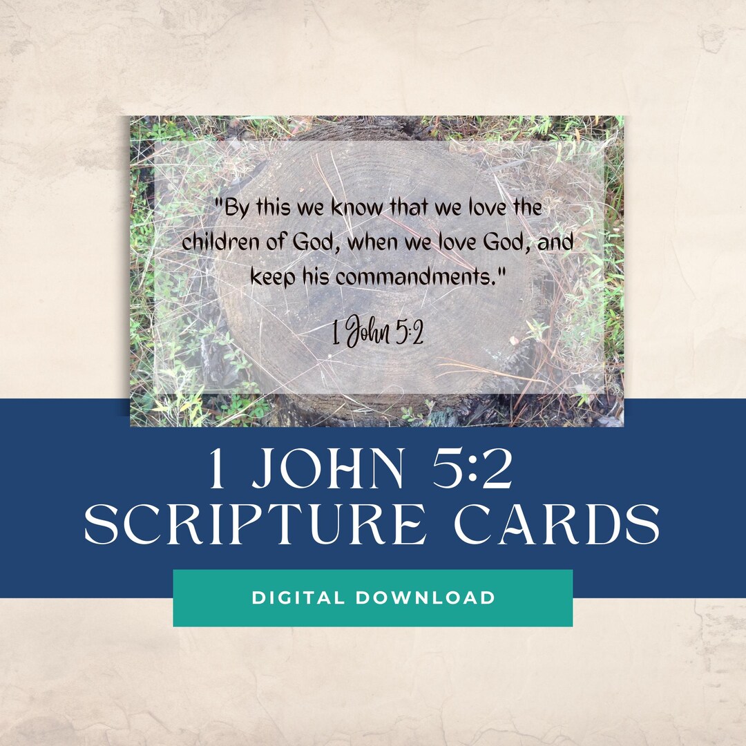 1 John 5:2 (KJV) Printable Scripture Cards - Etsy