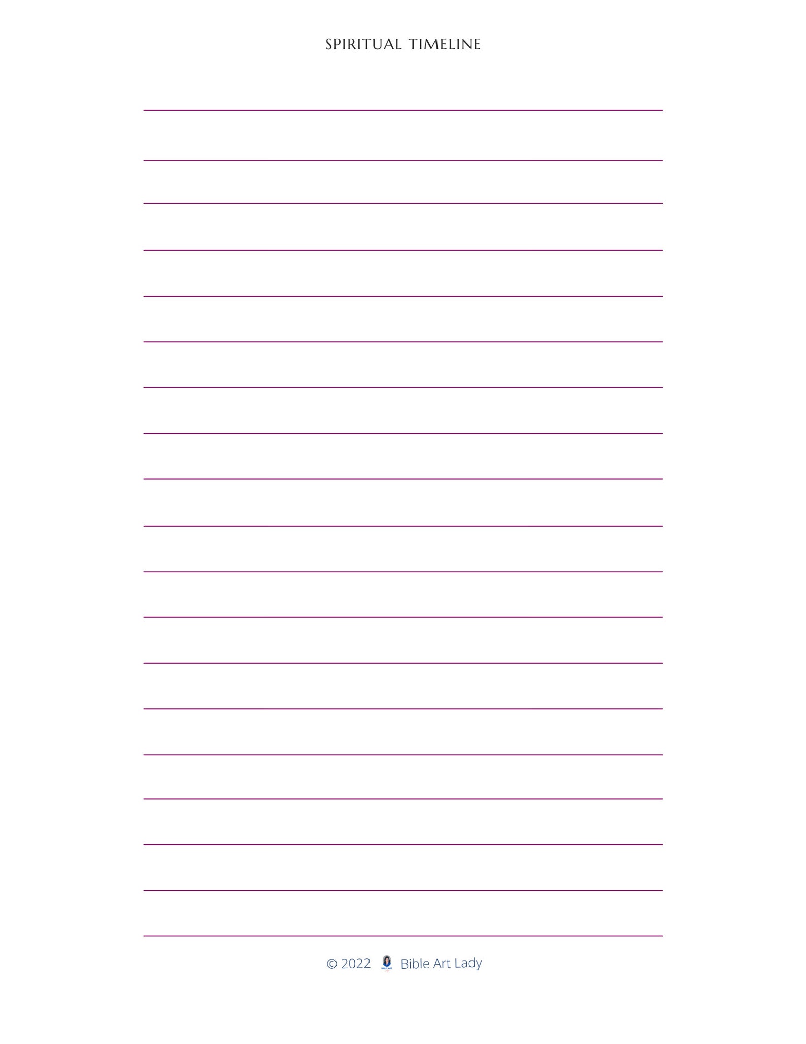 Spiritual Timeline Template (purple) - Etsy