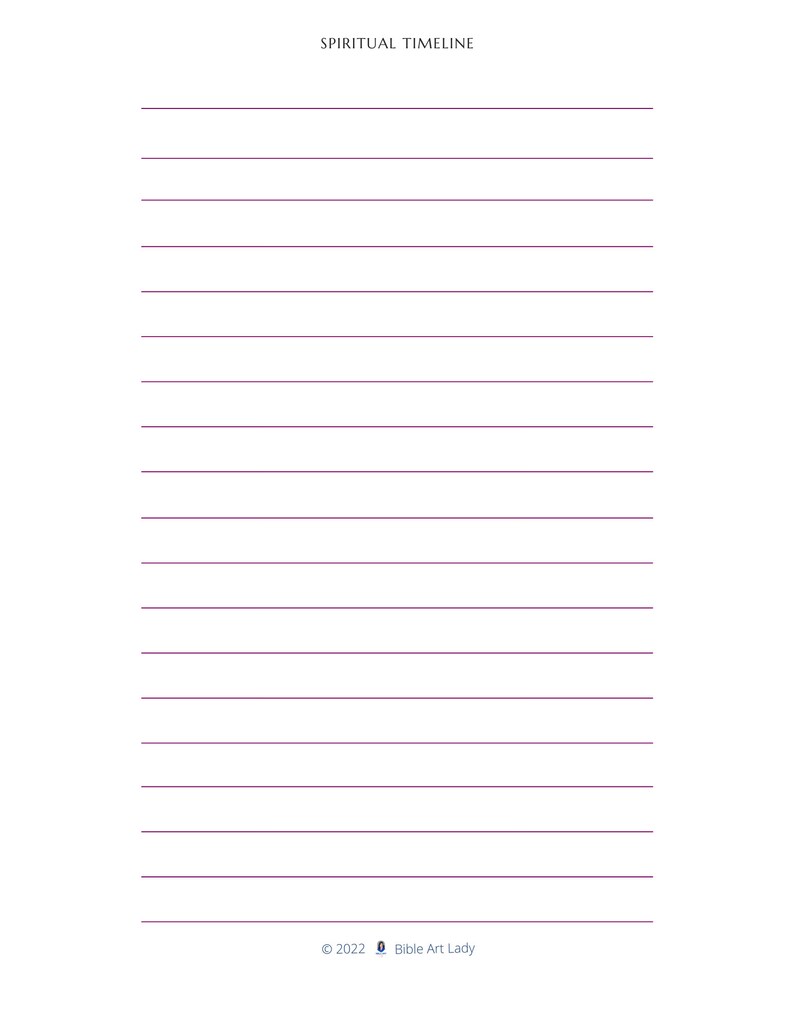 Spiritual Timeline Template (purple) - Etsy