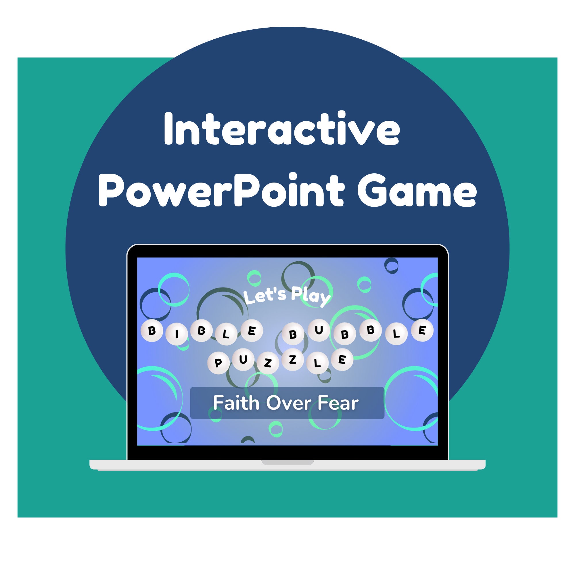 Faith Over Fear - Bible Bubble Puzzle (2+ Players or Teams) Powerpoint ...