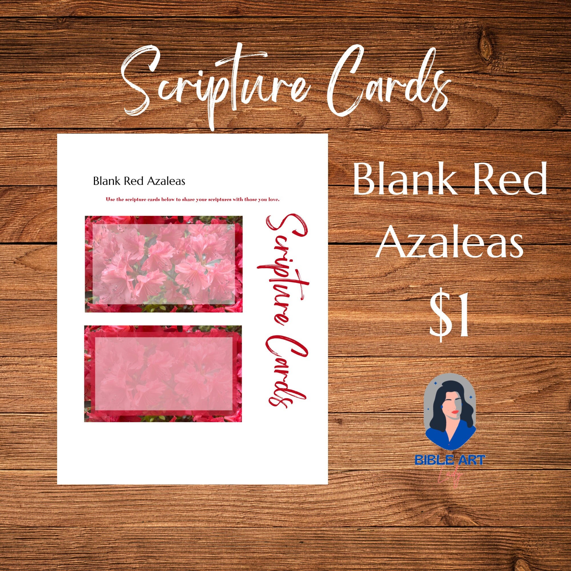 Red Azaleas Blank Scripture Cards - Etsy