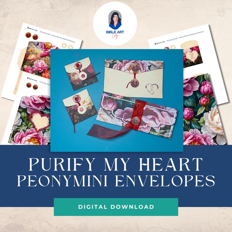 Purify My Heart Peony Envelopes - Etsy