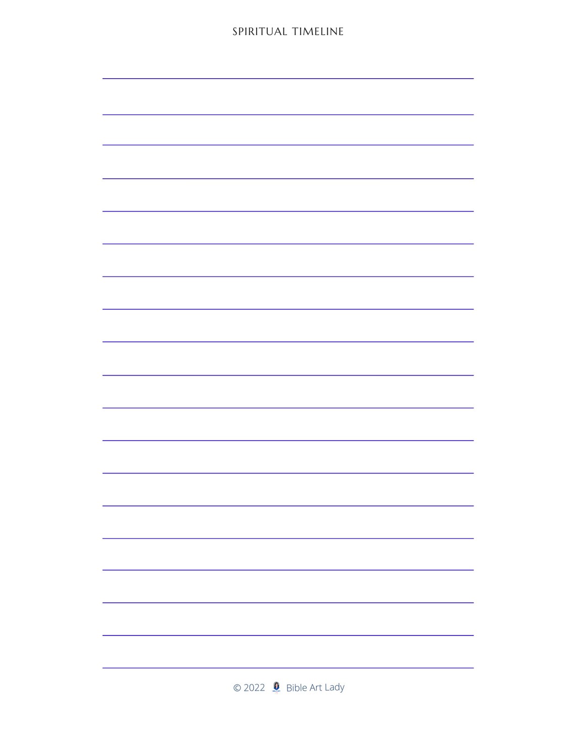 Spiritual Timeline Template (blue) - Etsy