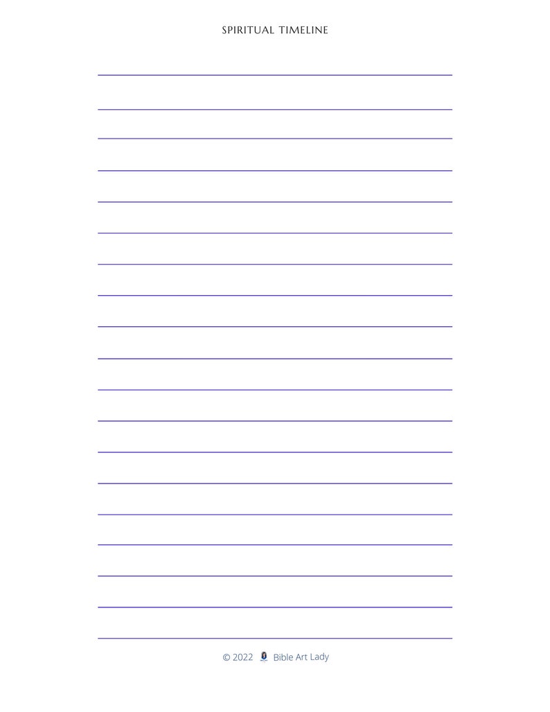 Spiritual Timeline Template (blue) - Etsy