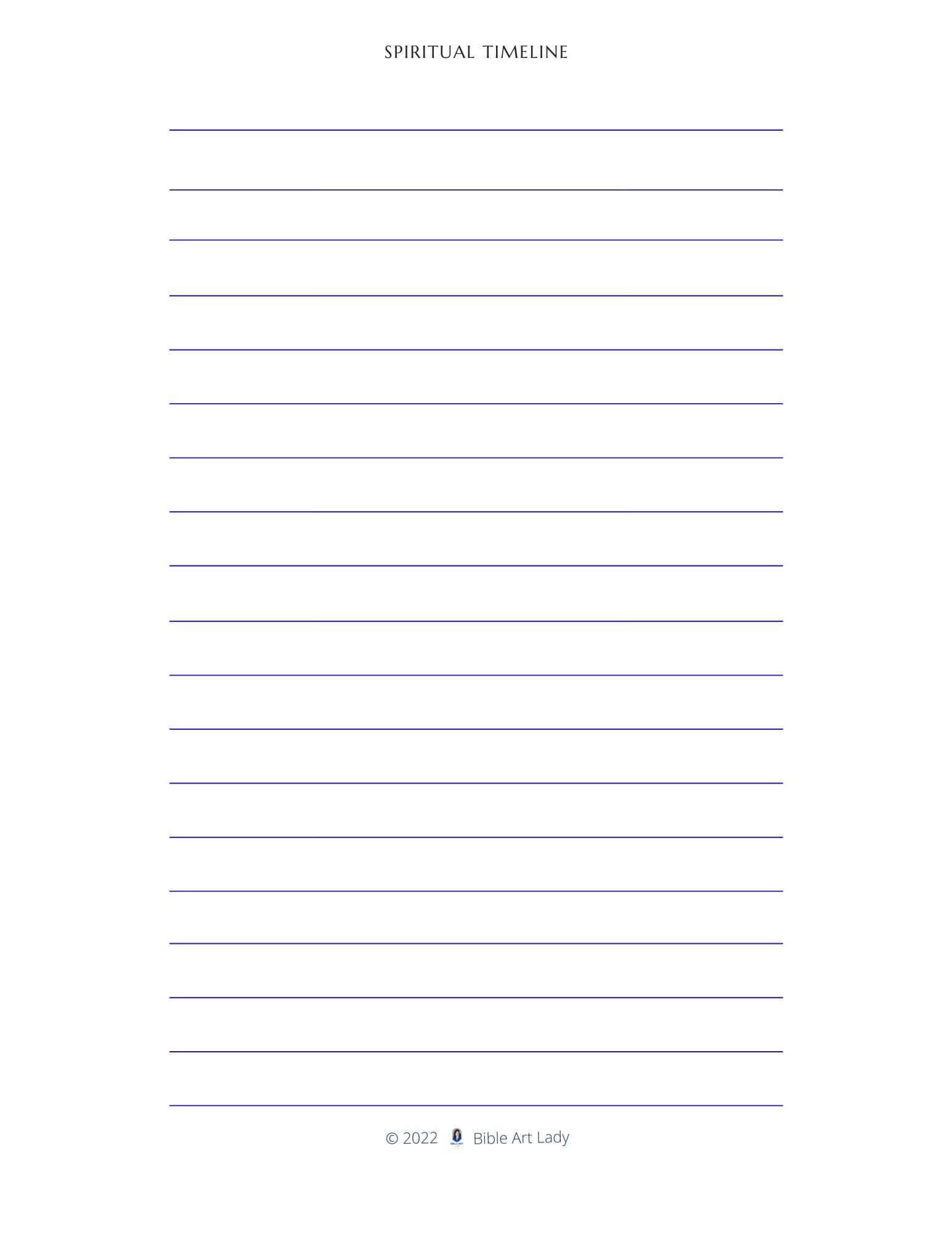 Spiritual Timeline Template (blue) - Etsy