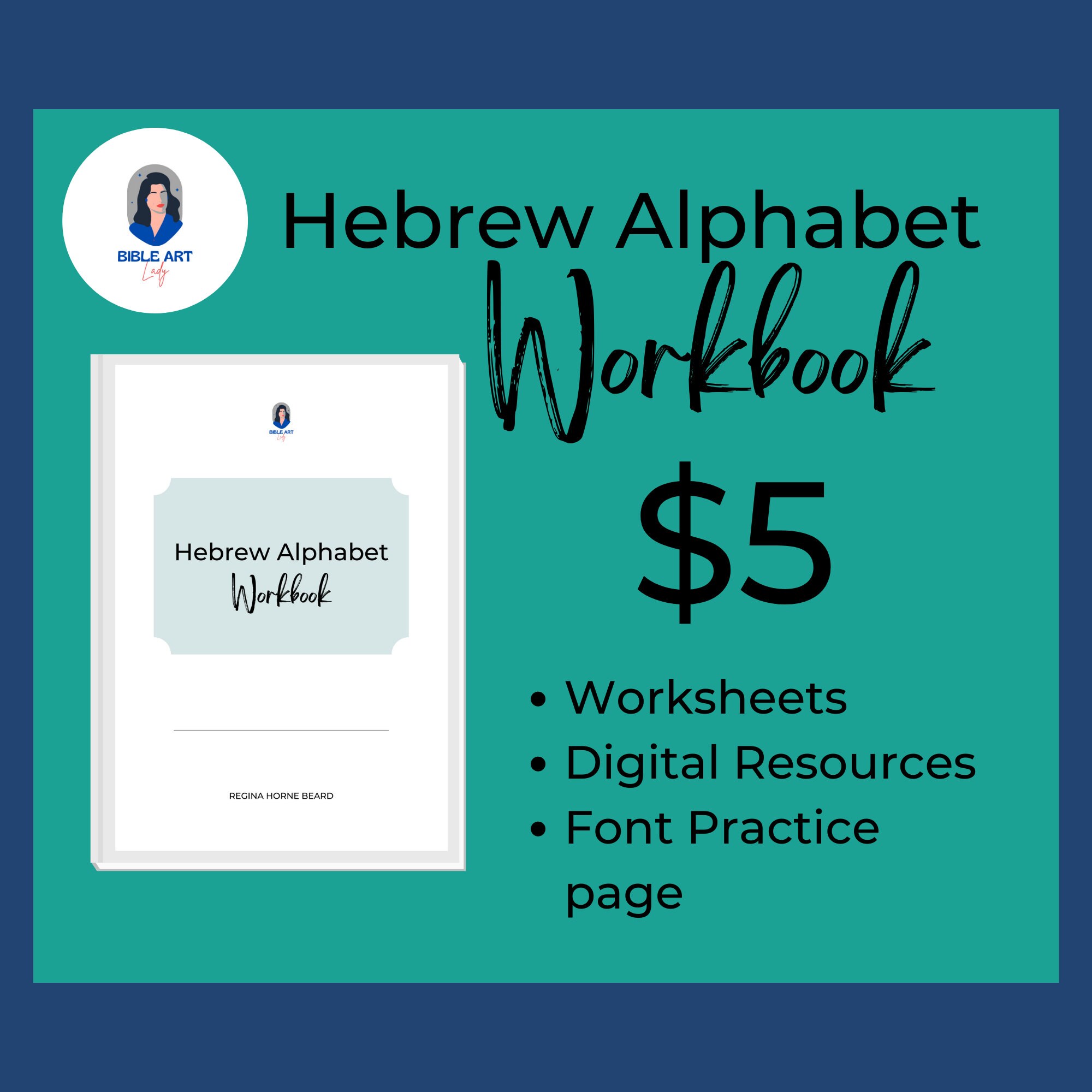 Hebrew Alphabet Workbook - Etsy