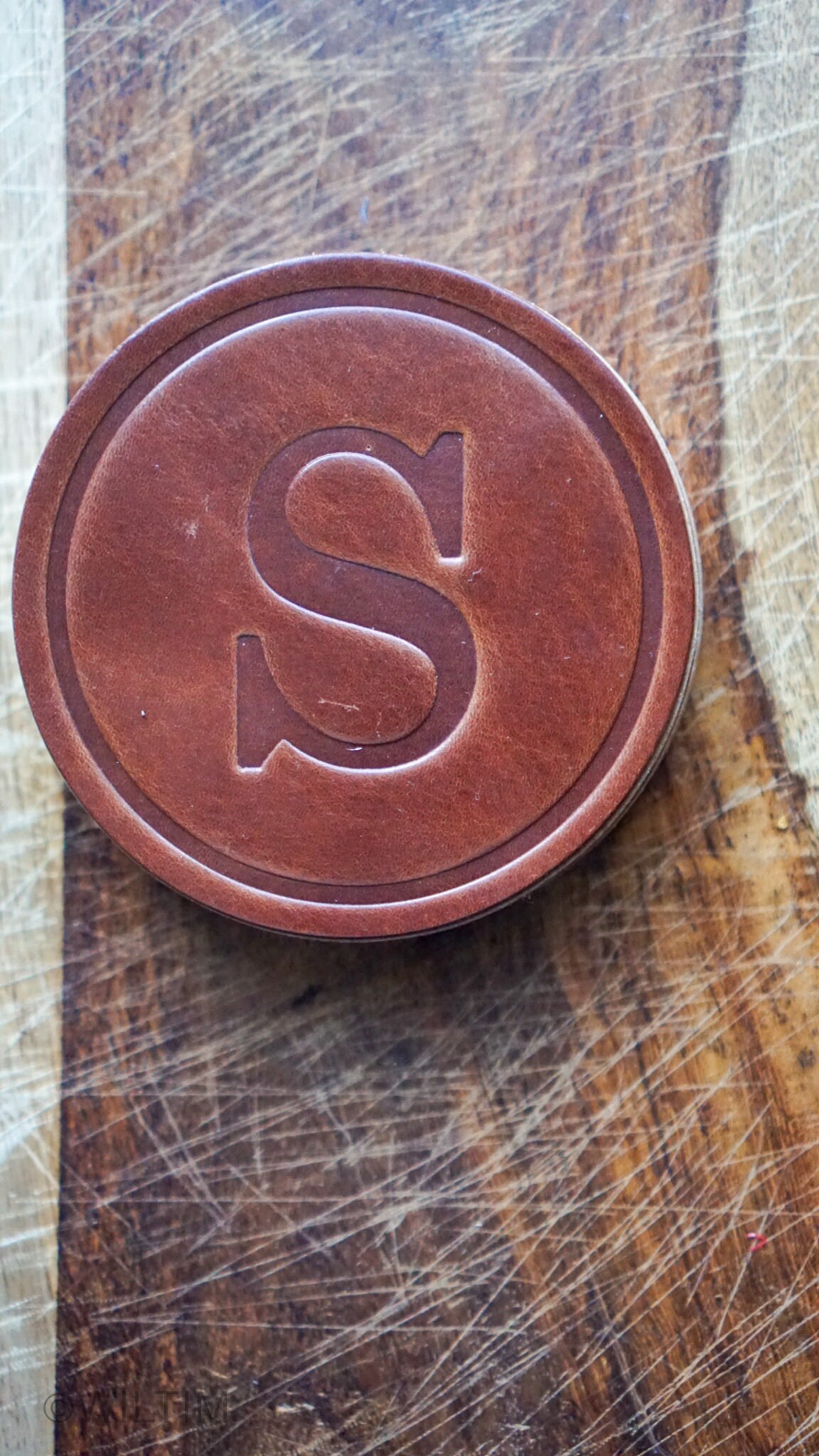 Full Grain Leather Coasters, 4-pack Personalized Leather Coasters ...