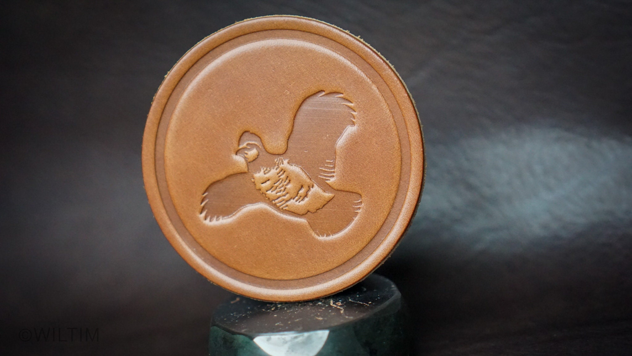 Full Grain Leather Coasters, Wildlife Coasters, Hunter Coasters, Real ...