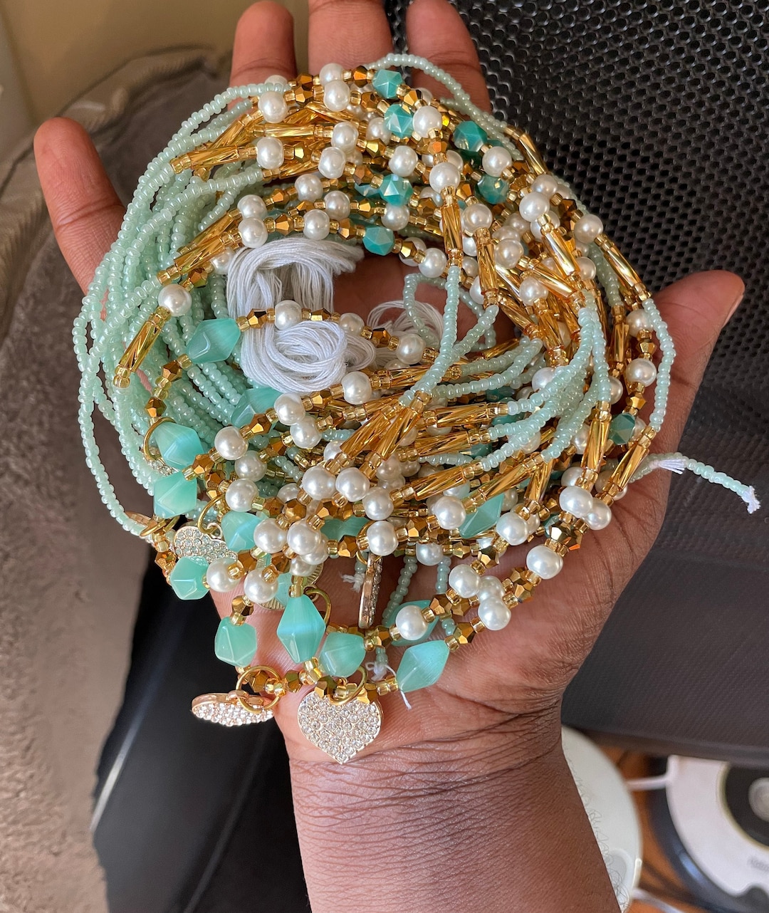 Crystal Waist Beads/ Woman Waist Beads/ Waist Beads/ Ghanaian Waist ...