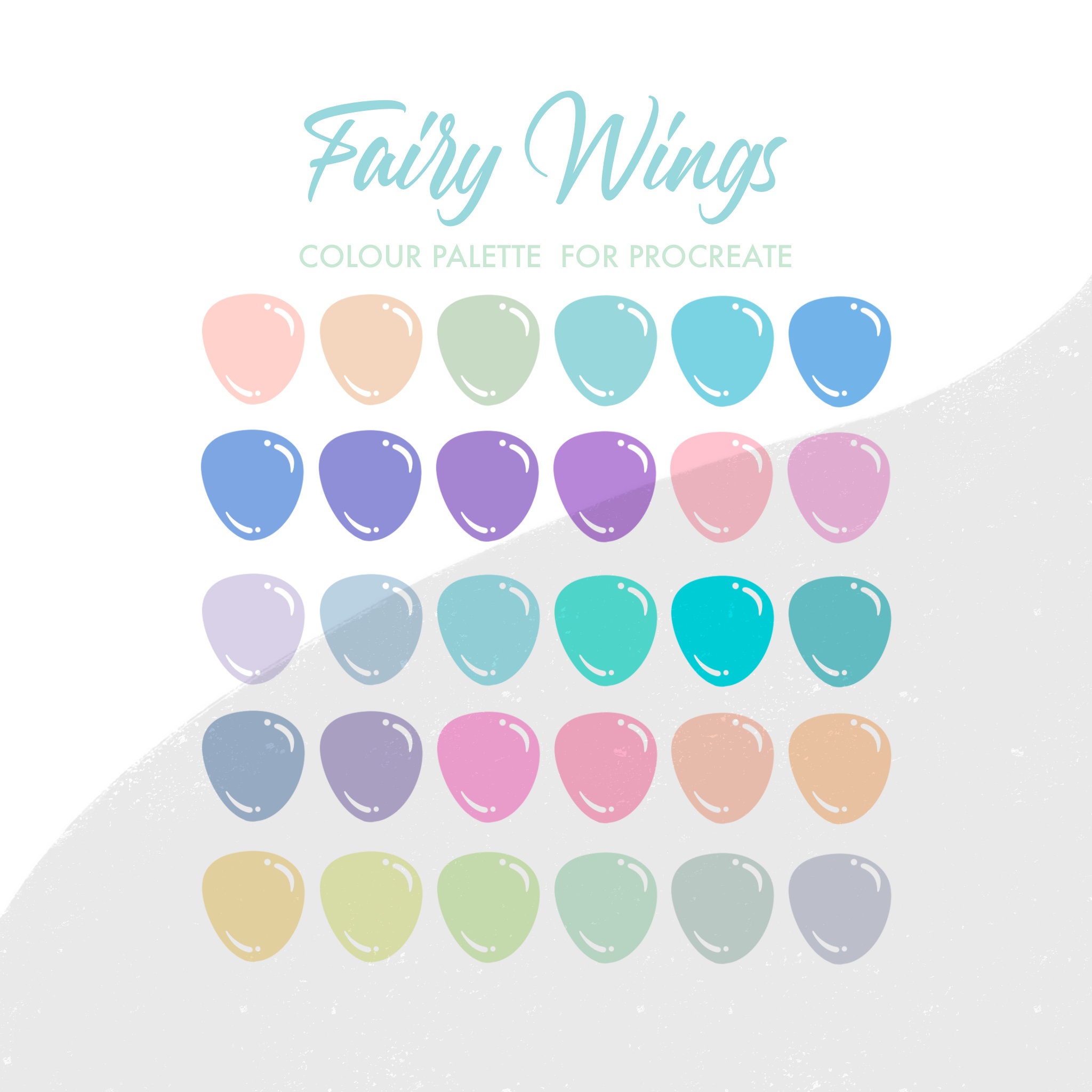 Fairy Wings Color Palette for Procreate | 30 Colours/swatches | iPad ...