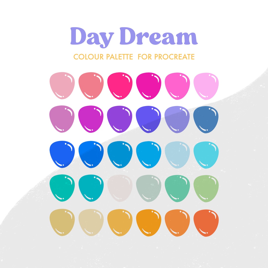 Day Dream Color Palette for Procreate | 30 Colours/swatches | iPad ...