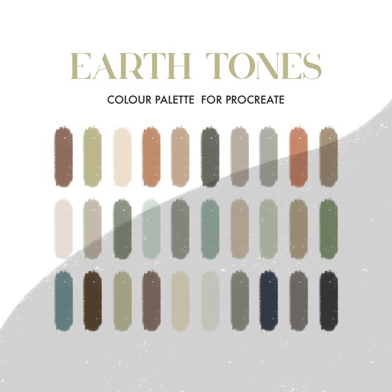 Earth Tones Colour Palette for Procreate 30 Colours/swatches - Etsy