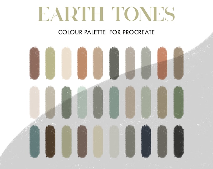 Earth Tone Colour Palette for Procreate - Etsy Finland