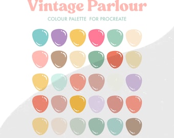 Vintage Parlour Color Palette for Procreate 30 - Etsy