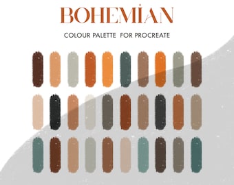 Sweet Boho Colour Palette for Procreate 30 Colours/swatches | Etsy