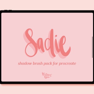Sadie Shadow Lettering Brushes for Procreate | Brush Set X3 ...