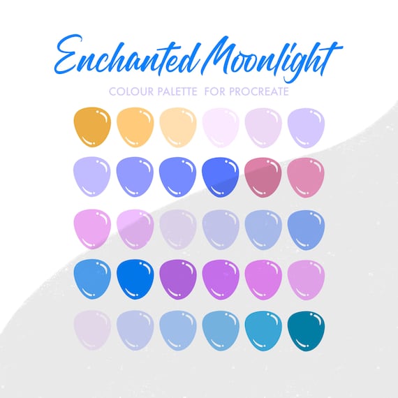 Enchanted Moonlight Color Palette for Procreate 30 - Etsy