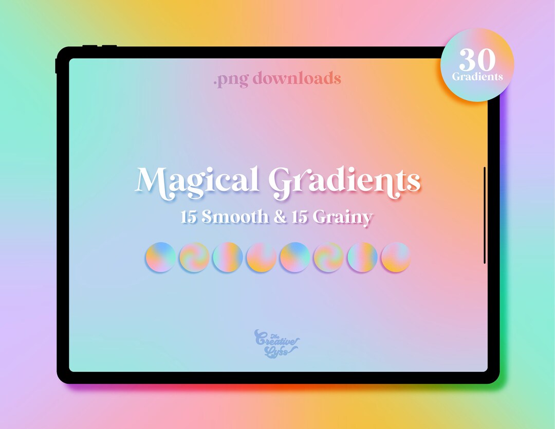 Magical Pastel Gradients/backgrounds | 30 Gradients | Digital Assets ...