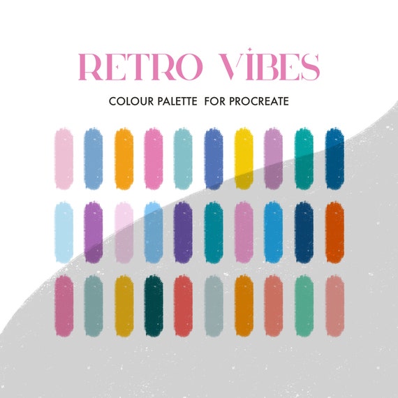 Retro Colour Palette for Procreate 30 Colours/swatches - Etsy Canada