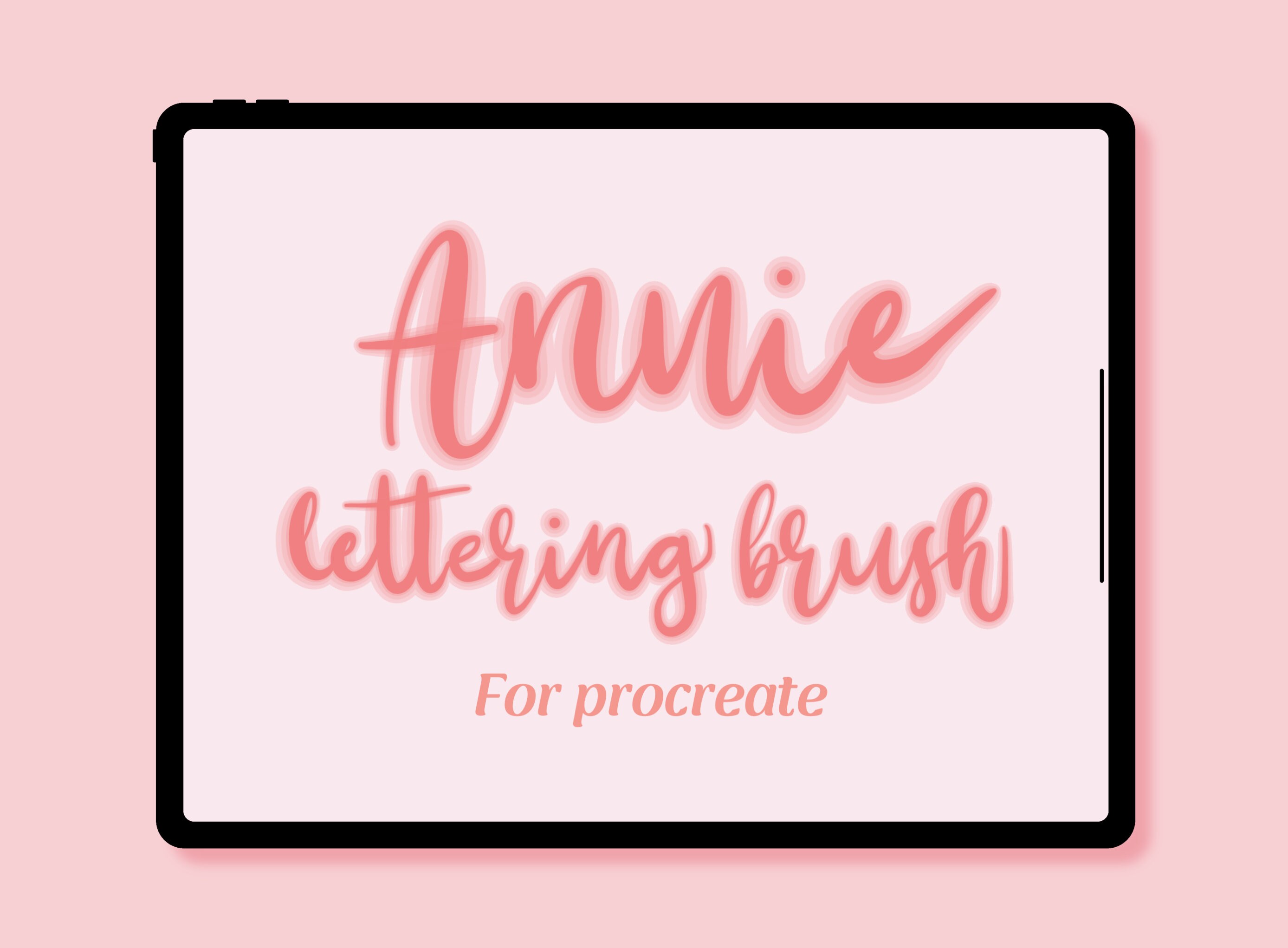 Annie Shadow Lettering Brush for Procreate Shadow Brush Digital ...