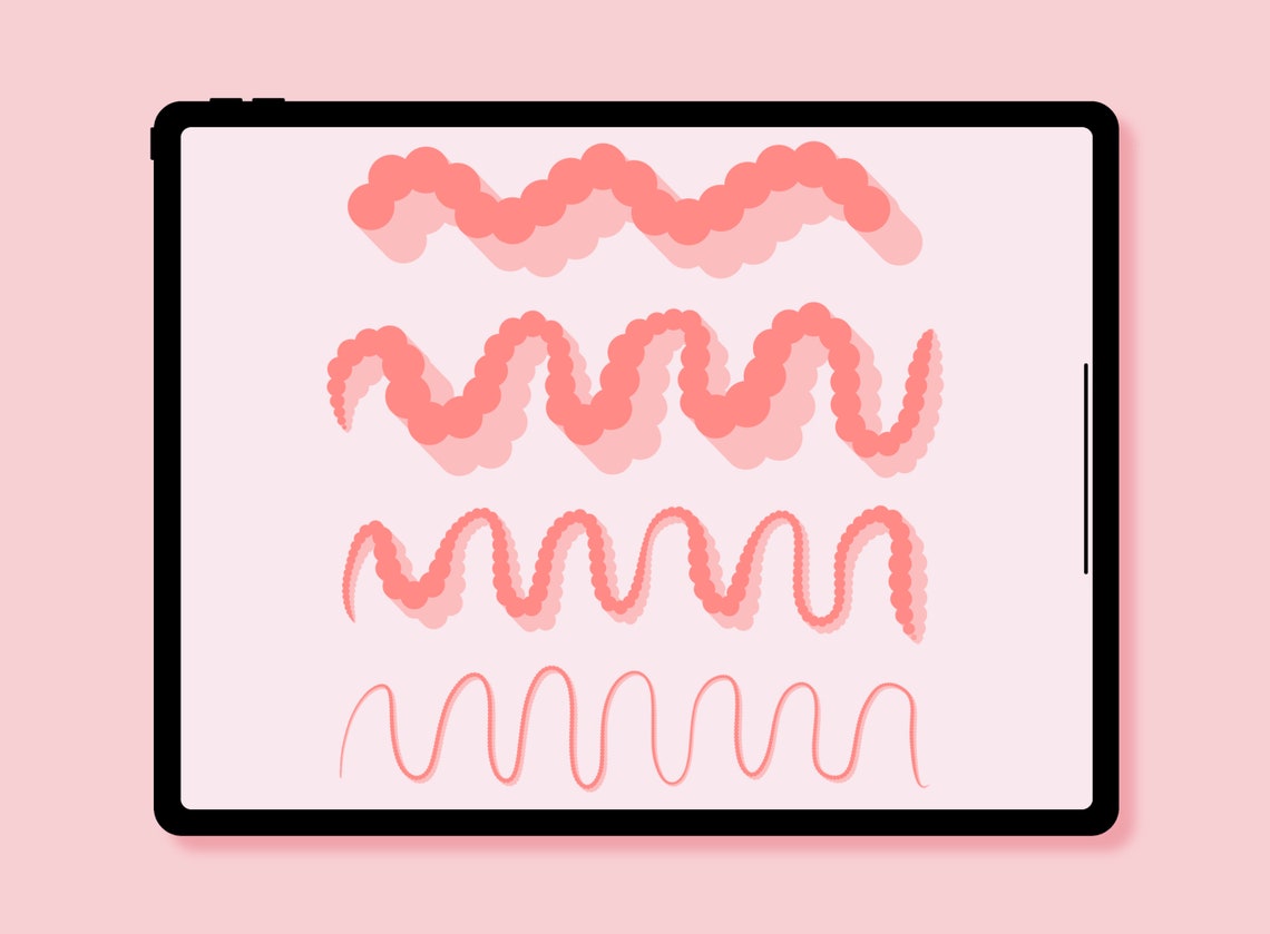 Coco Scalloped Lettering/calligraphy Brush for Procreate | Creative ...