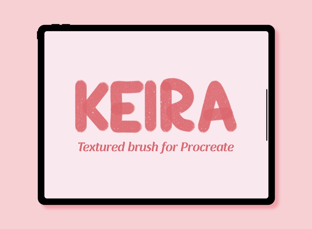 Kiera Textured Brush for Procreate | Digital Textured Lettering Brush ...