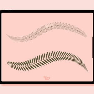 Fleur Leaf/fern Brush Bundle for Procreate | 10 Brushes | Fern/leaf ...