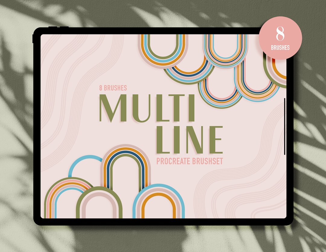 Multi-line Procreate Brush Set | 8 Multi-line Brush Bundle | Multi Line ...