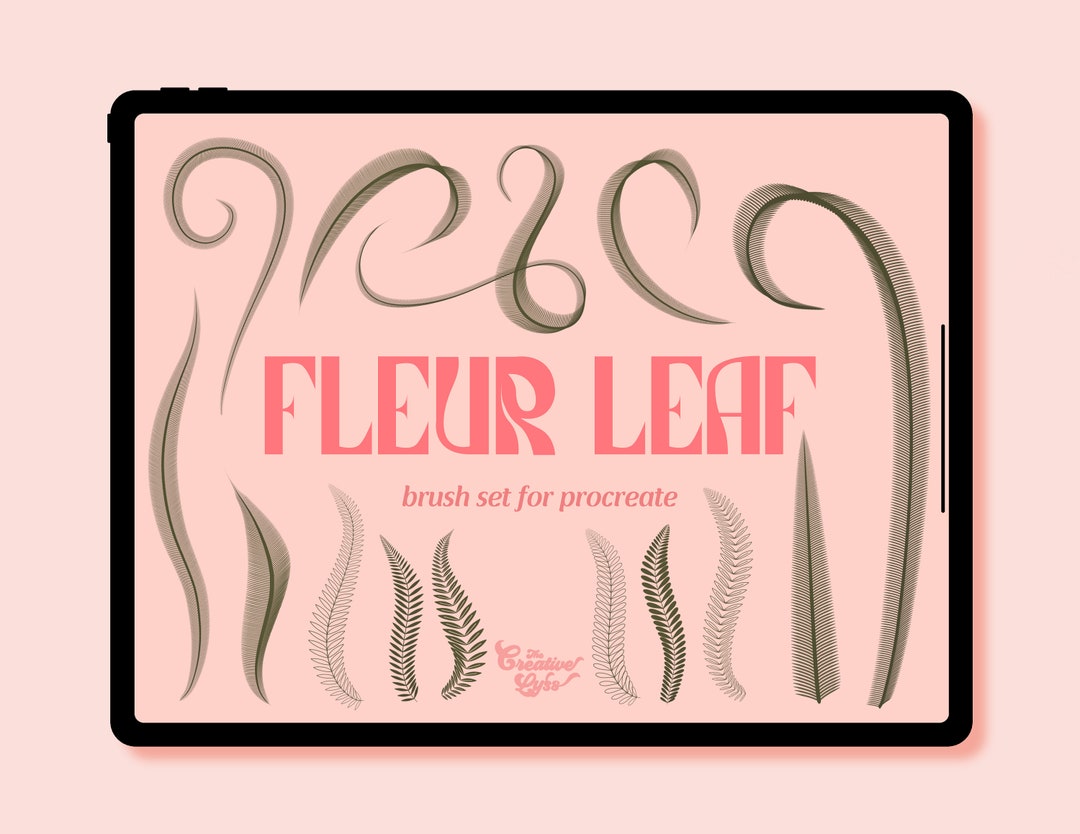 Fleur Leaf/fern Brush Bundle for Procreate | 10 Brushes | Fern/leaf ...