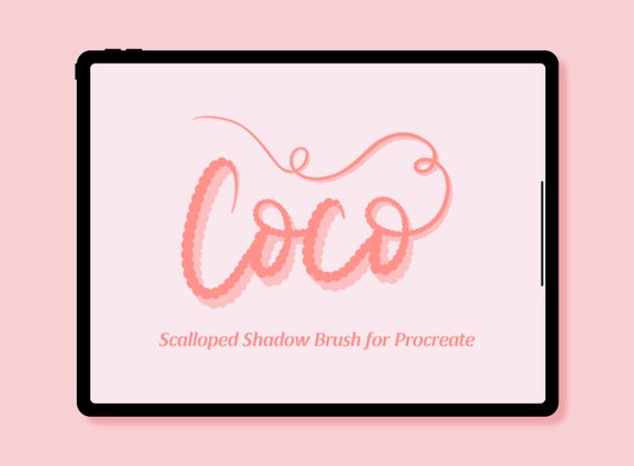 Coco Scalloped Lettering/calligraphy Brush for Procreate - Etsy